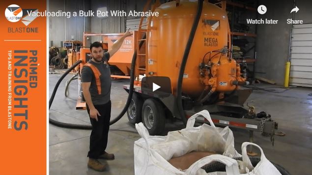 Vacuum loading a bulk blast pot » Blast Booths Spray Paint Booths ...