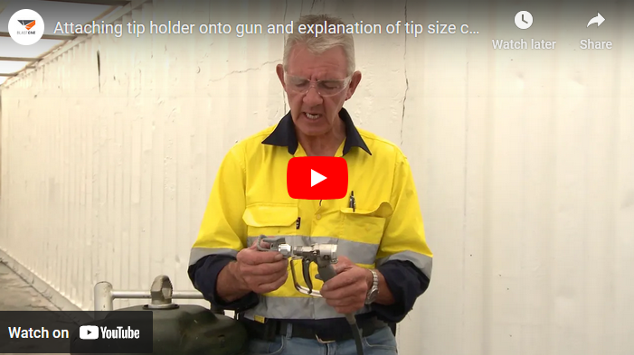 Attaching tip holder onto gun and explanation of tip size codes » Blast ...
