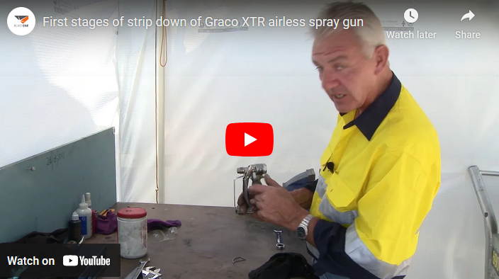 First stages of strip down of Graco XTR airless spray gun » Blast Booths Spray Paint Booths ...