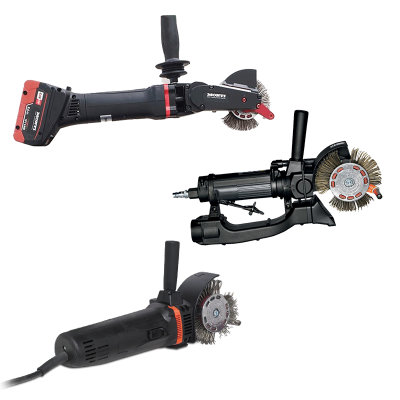 Portable Bristle Blaster System – Electric, Pneumatic & Cordless Options