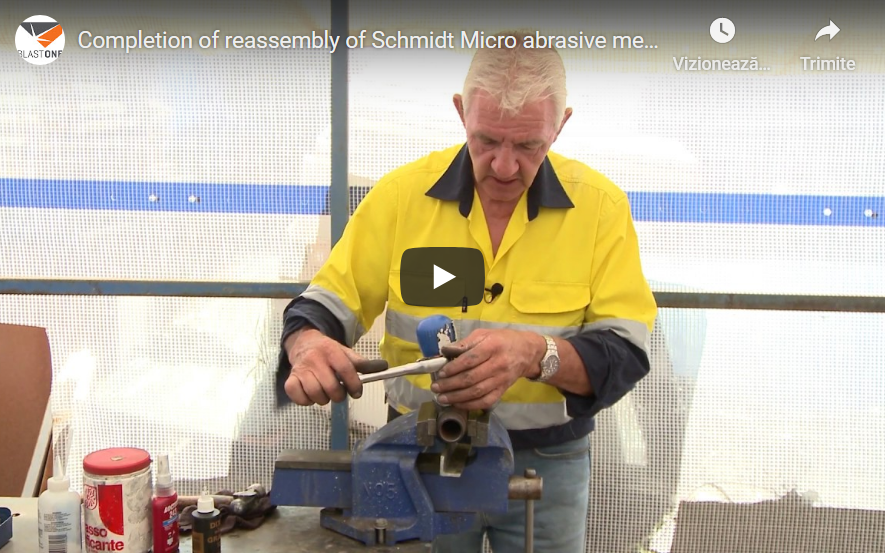 Completion of reassembly of Schmidt Micro abrasive metering valve ...