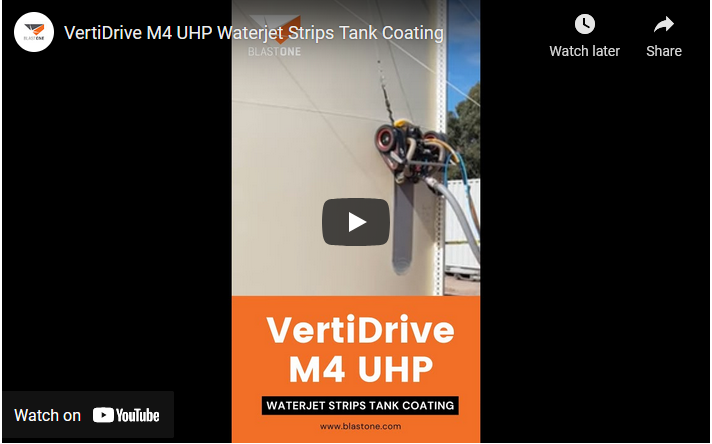 VertiDrive M4 UHP Waterjet Strips Tank Coating » Blast Booths Spray ...