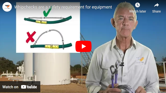 Whipchecks are a safety requirement for equipment » Blast Booths Spray Paint Booths Abrasives ...